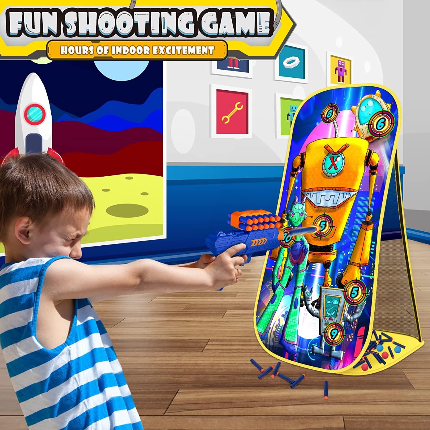 Shooting Game Toy for Age 5+. Compatible with Nerf Toy Guns | eBay