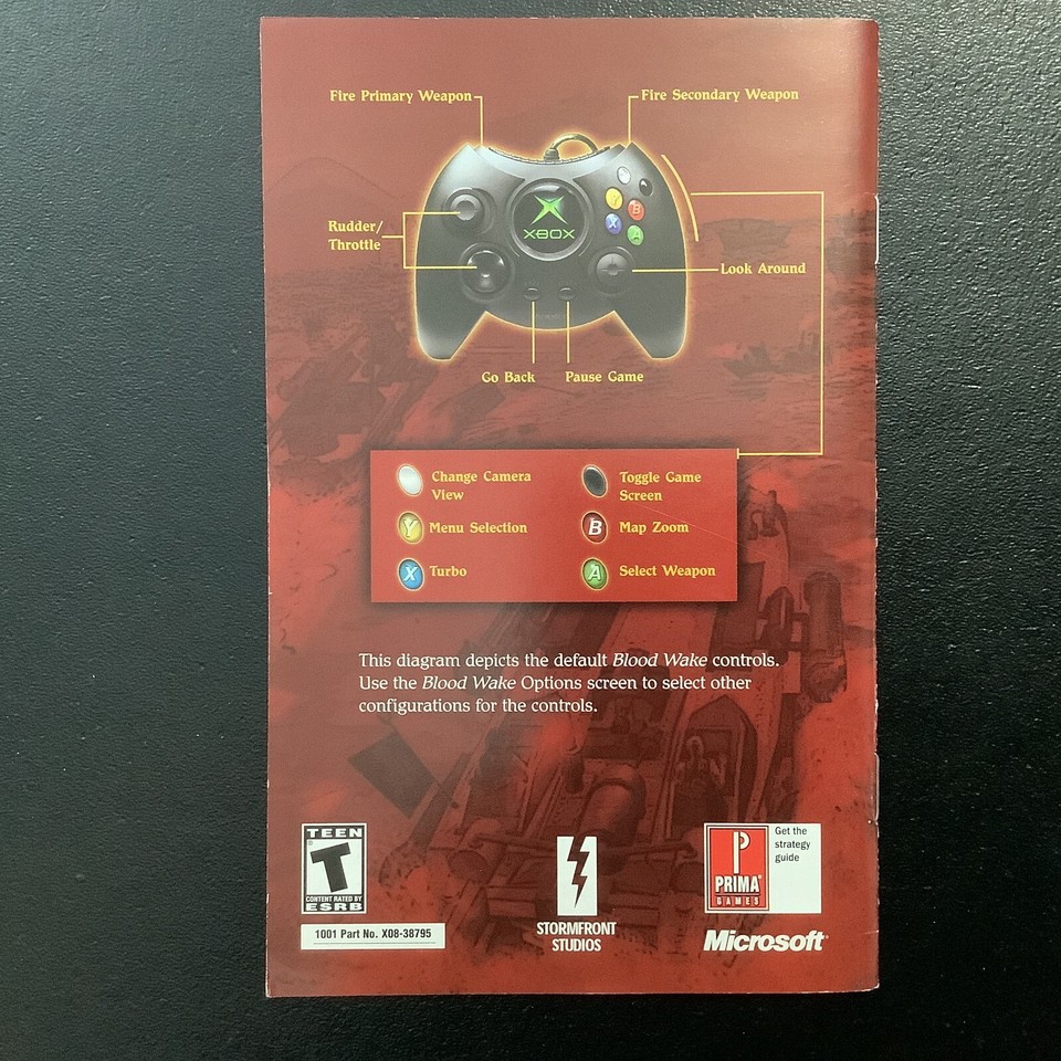 Blood Wake Microsoft XBOX Instruction Manual Only | eBay