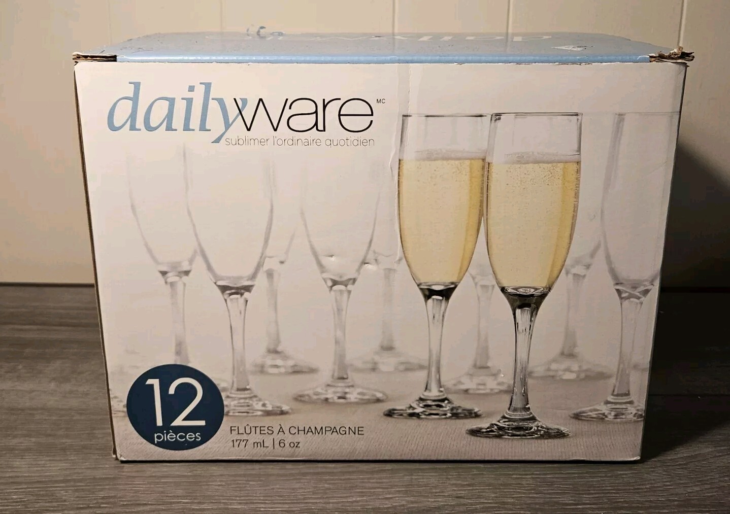 Dailyware Daily Ware Set of 12 Champagne/Wine Flutes 6 Oz Glasses | eBay