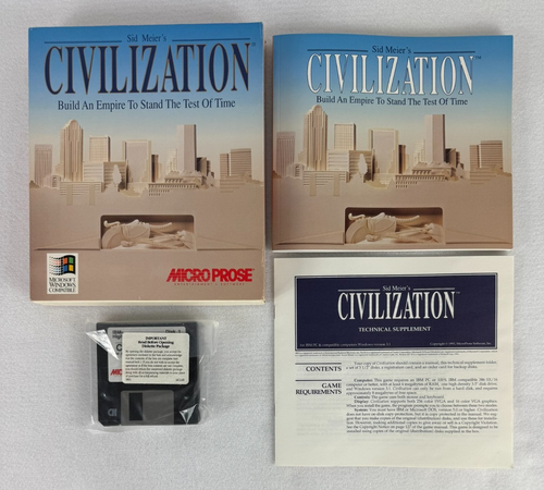 Sid Meier’s Civilization PC Game – MicroProse Windows Floppy Version ...