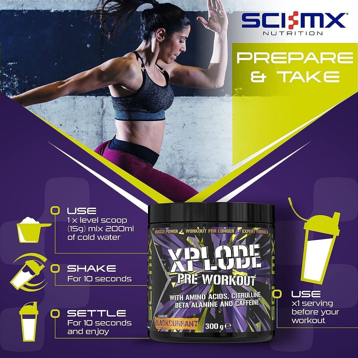 Sci-MX Xplode Pre Workout Powder 300g Strong Muscle Pump Extreme Energy Drink | eBay UK