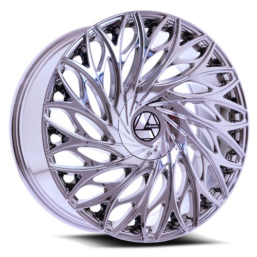 24" Azara AZA-525 Nano Chrome Wheel 24x9 5x115 5x120 15mm Rim | eBay
