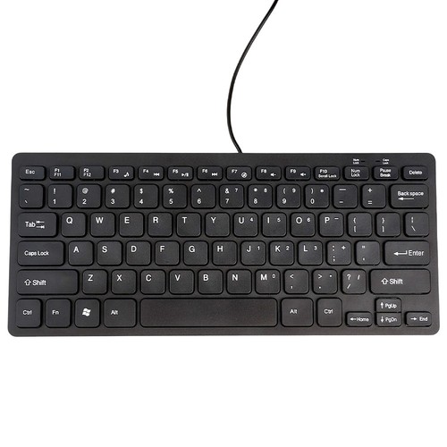 Slim Compact USB Wired Keyboard 78-Key UK Layout For PC Desktop Laptop ...