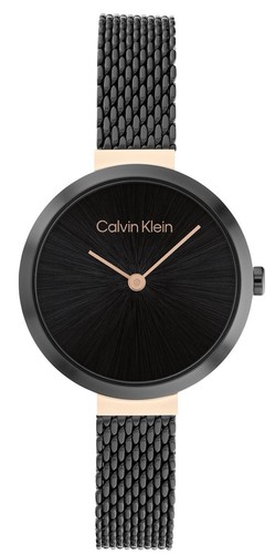 CK Calvin Klein TWIST 25200084 Black Mesh Gold Bezel Watch | eBay