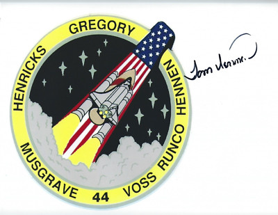 THOMAS Tom HENNEN Payload Specialist NASA Astronaut Signed 8 x 10 Photo ...