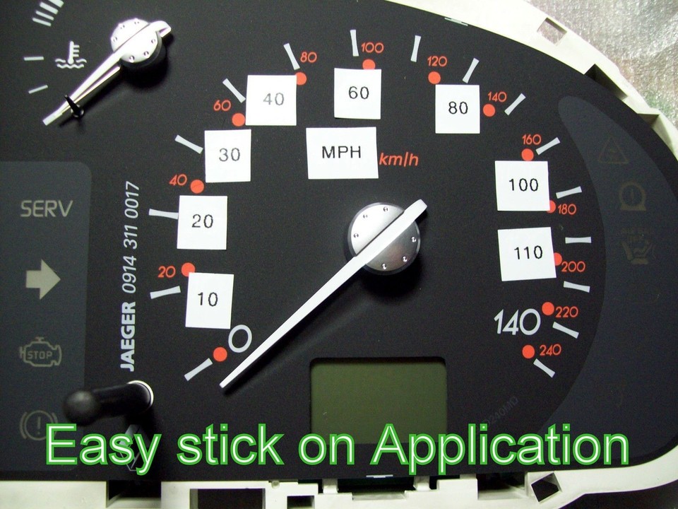 Speedometer Speedo cluster Dials Conversion kit Stickers mph kph km ...