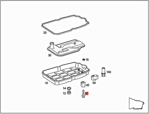 Genuine MERCEDES Oil pan to transmission housing Screw with feature ...