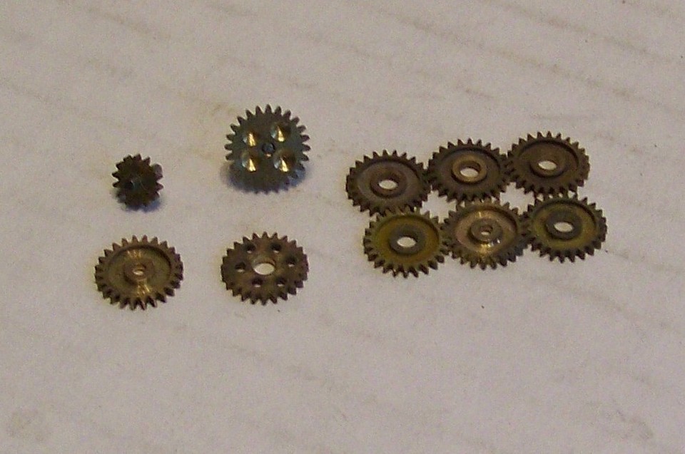 Aurora HO scale T-Jet slot car lightened performance gears, matched ...