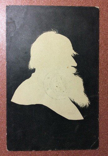 Silhouette of Leo TOLSTOY by Elizabeth BEM. RARE! Tsarist Russia ...