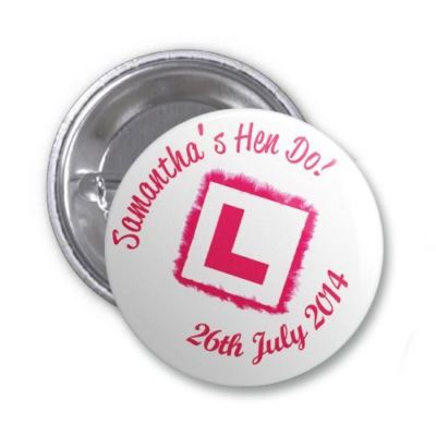 Single (Add On) L Plate Hen Do / Hen Party Personalised Badge | eBay