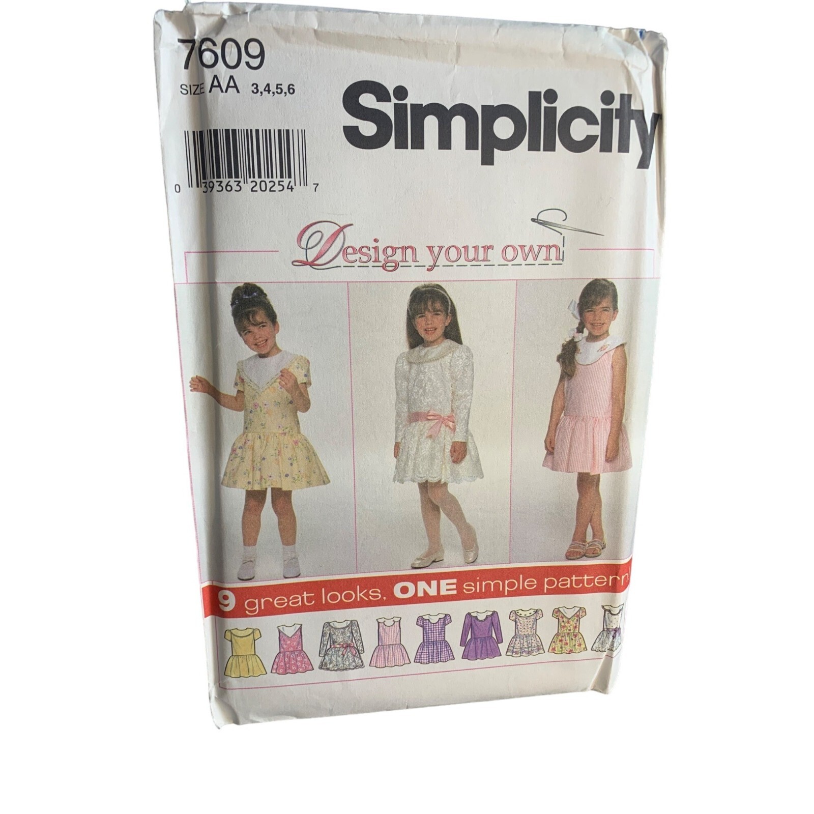 Simplicity Girls Dress Sewing Pattern Sz 3-6 7609 - Uncut | eBay