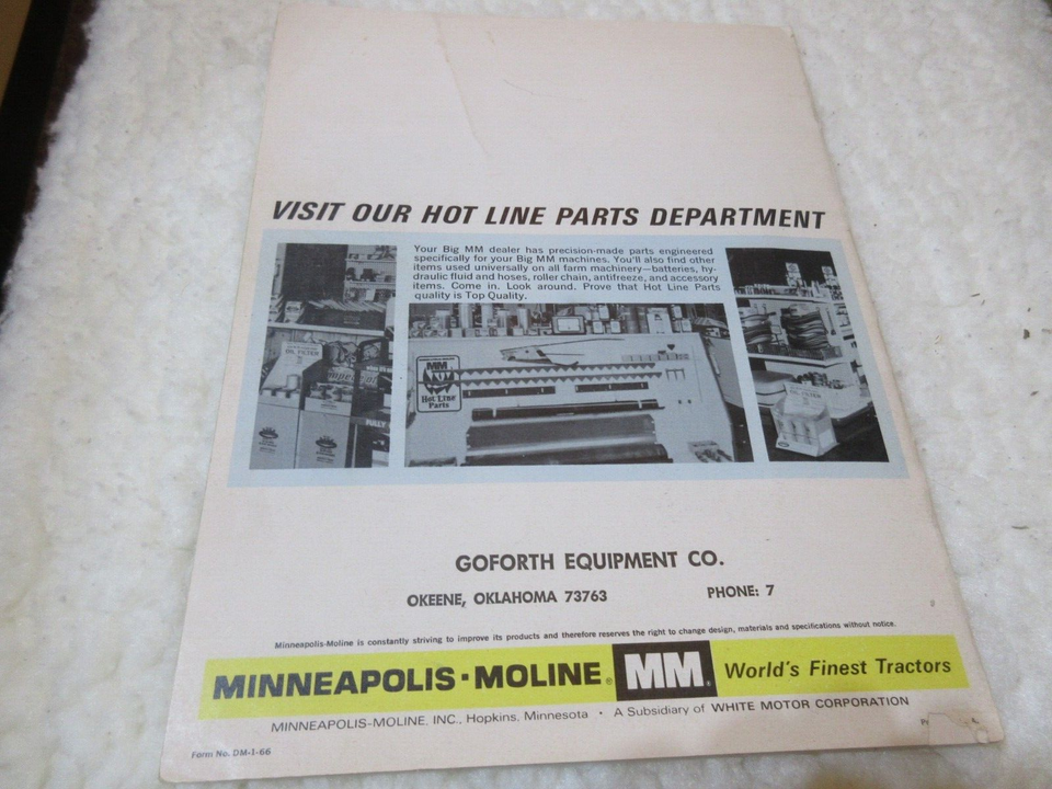 Minneapolis Moline Full Line Tractor Brochure 24 Pages Good Condition ...