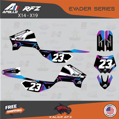Graphics Decal Kit For Apollo RFZ X4 X5 X6, X14 to X19 all years Evader ...