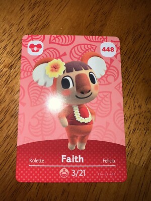 Animal Crossing Amiibo Card Series 5 Faith 448 | eBay