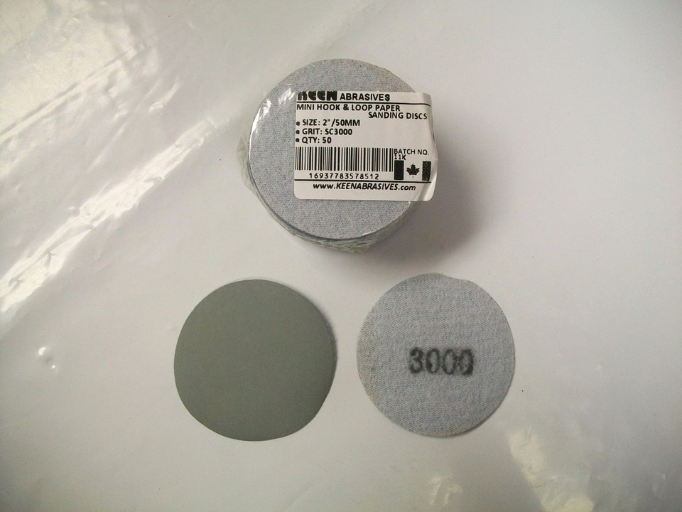 2" Mini Hook & Loop Paper Sanding Disc S/C Keen - You Choose Grit, 50 ...