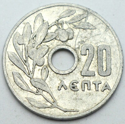 GREECE 20 LEPTA 1954 OLD COIN | eBay