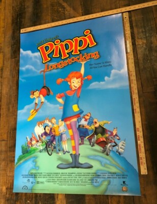 VINTAGE MOVIE POSTER "Pippi Longstocking" Original One Sheet S/S 1997 Cartoons | eBay