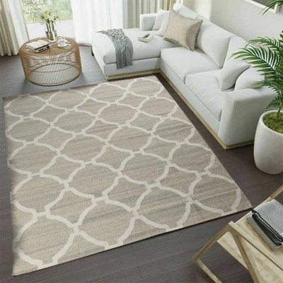 Hand Woven Area Floor Rugs Bedroom Living Room Large Mat Wool Carpet US ...