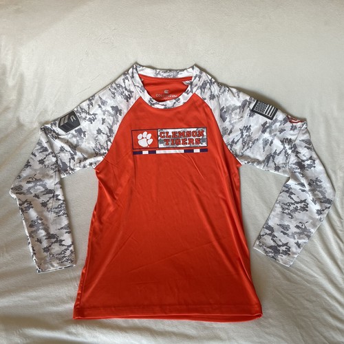 NCAA Clemson Tigers Colosseum Salute to Service Camo Long Sleeve Shirt ...