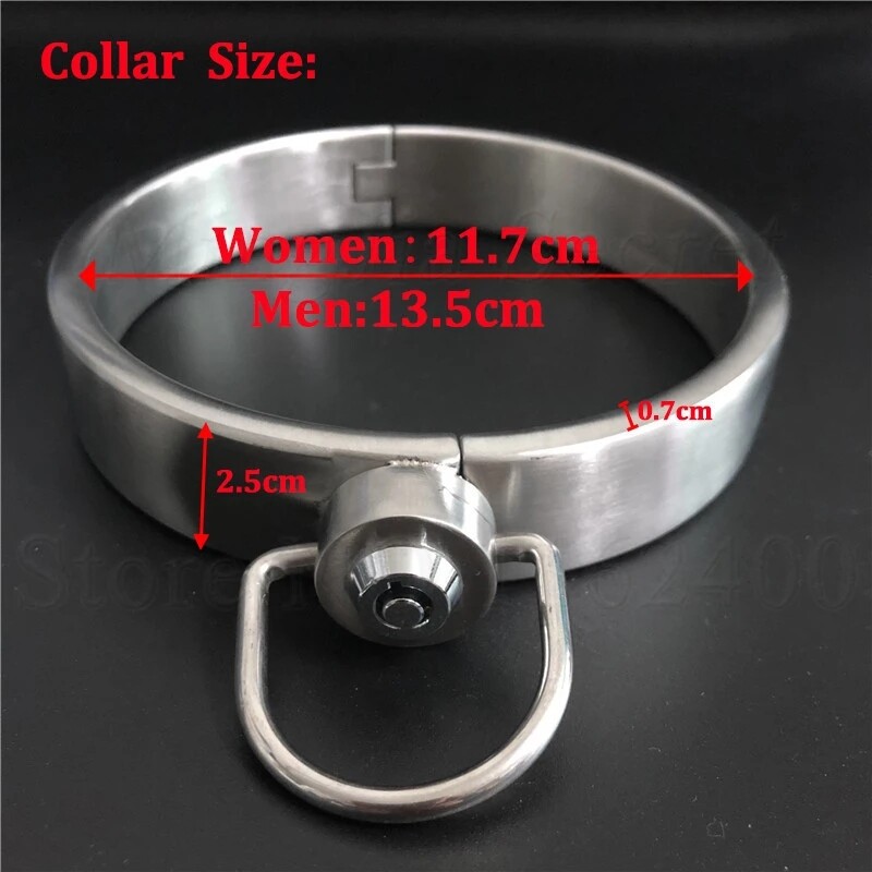 Female Neck Collar Heavy Lockable Shackle Slave Necklace Choker ...
