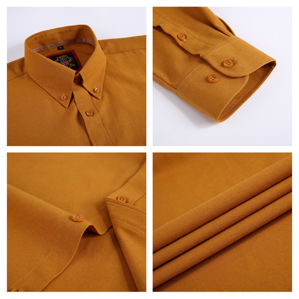 Mens Long Sleeve Shirt,Oxford Button Down,Authentic Oxford Fabric ...