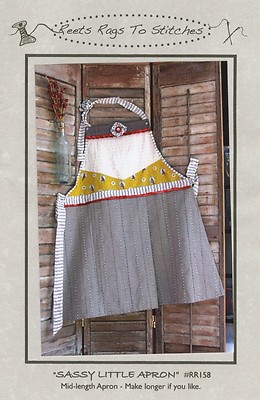 SASSY LITTLE APRON Sewing Pattern Adult Size by Reets Rags to Stitches ...