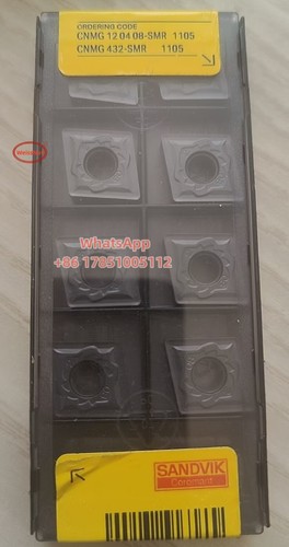 SANDVIK CNMG120408-SMR 1105 Carbide Inserts 10pcs CNMG432 Turning ...