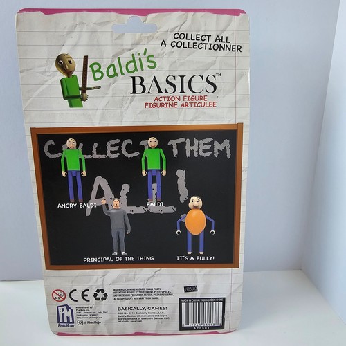 Baldi’s Basics Baldi Action Figure PhatMojo Basically, Games! New ...