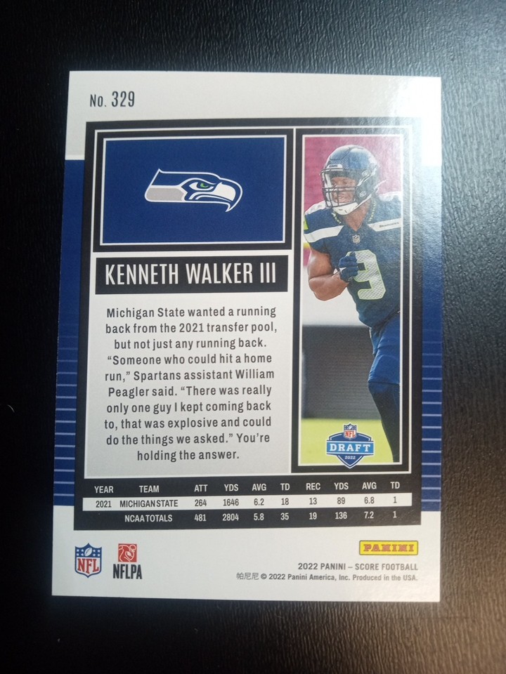 2022 Score - Rookies Kenneth Walker III #329 Purple (RC) | eBay UK