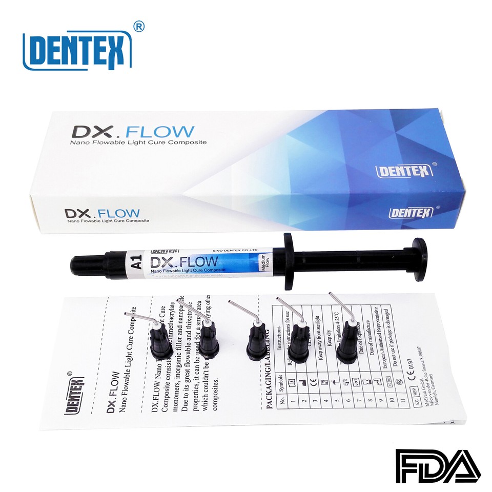 DX.FLOW DENTEX Dental Flowable Light Cure Composite Resin Medium Flow ...