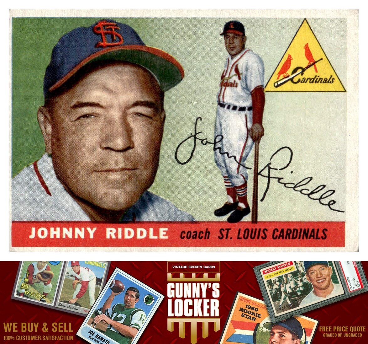 1955 Topps Johnny Riddle 98 St. Louis Cardinals | eBay