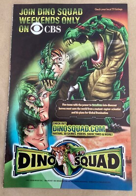 Dino Squad 2007 cartoon series TV print ad promo CBS television ...