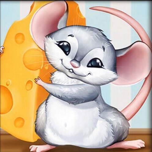 Full Round Drill Diamond Painting DIY Cartoon Mouse Rhinestone Wall ...