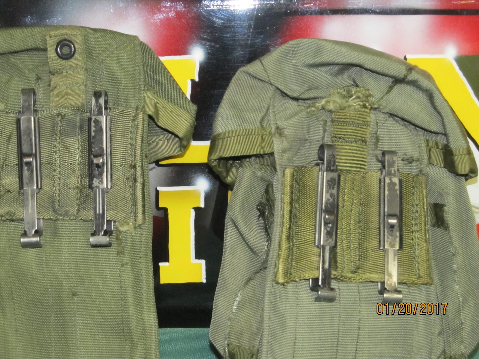 US Military Army Small Arms Pouch 223 5.56 OD Ammo Pouch 3 Mag Pouch 10 ...