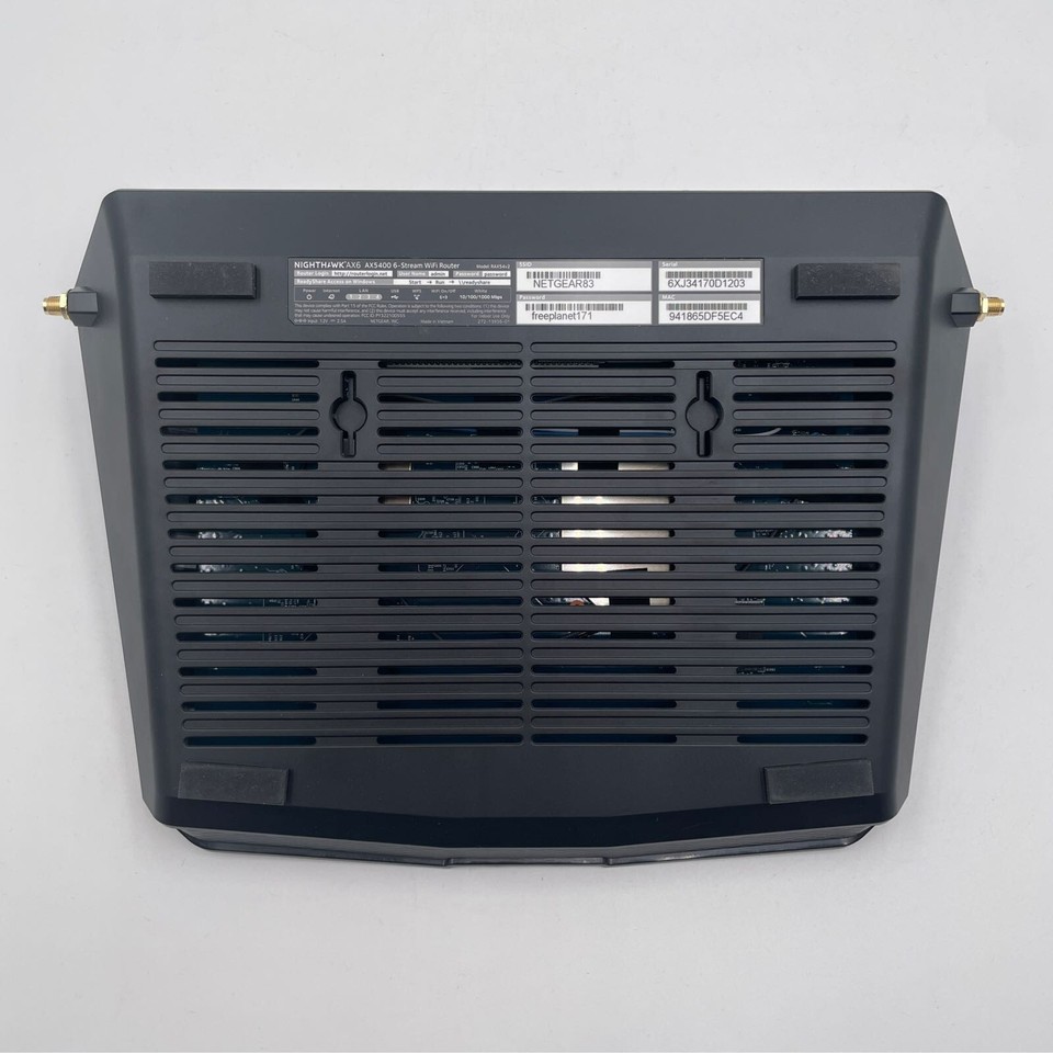 NETGEAR Nighthawk WiFi 6 Router (RAX54S) 6-Stream AX5400 5.4 Gbps | eBay