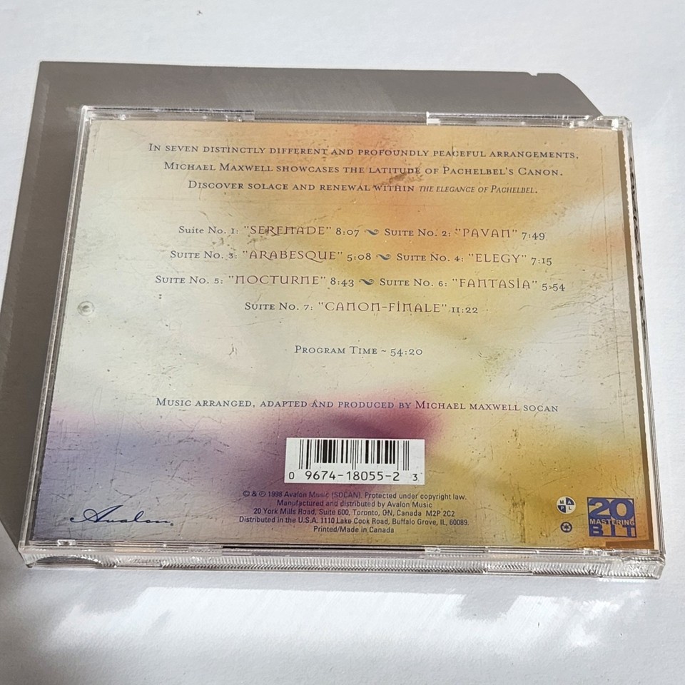 The Elegance of Pachelbel CD Classical Piano Music Johann Pachelbel ...