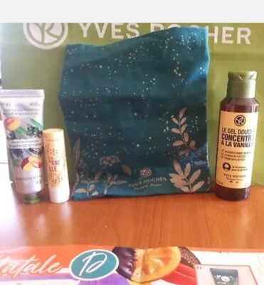 Yves rocher SET 3 Pezzi Gel Doccia Concentrato 100 Ml,Balsamo Labbra ...