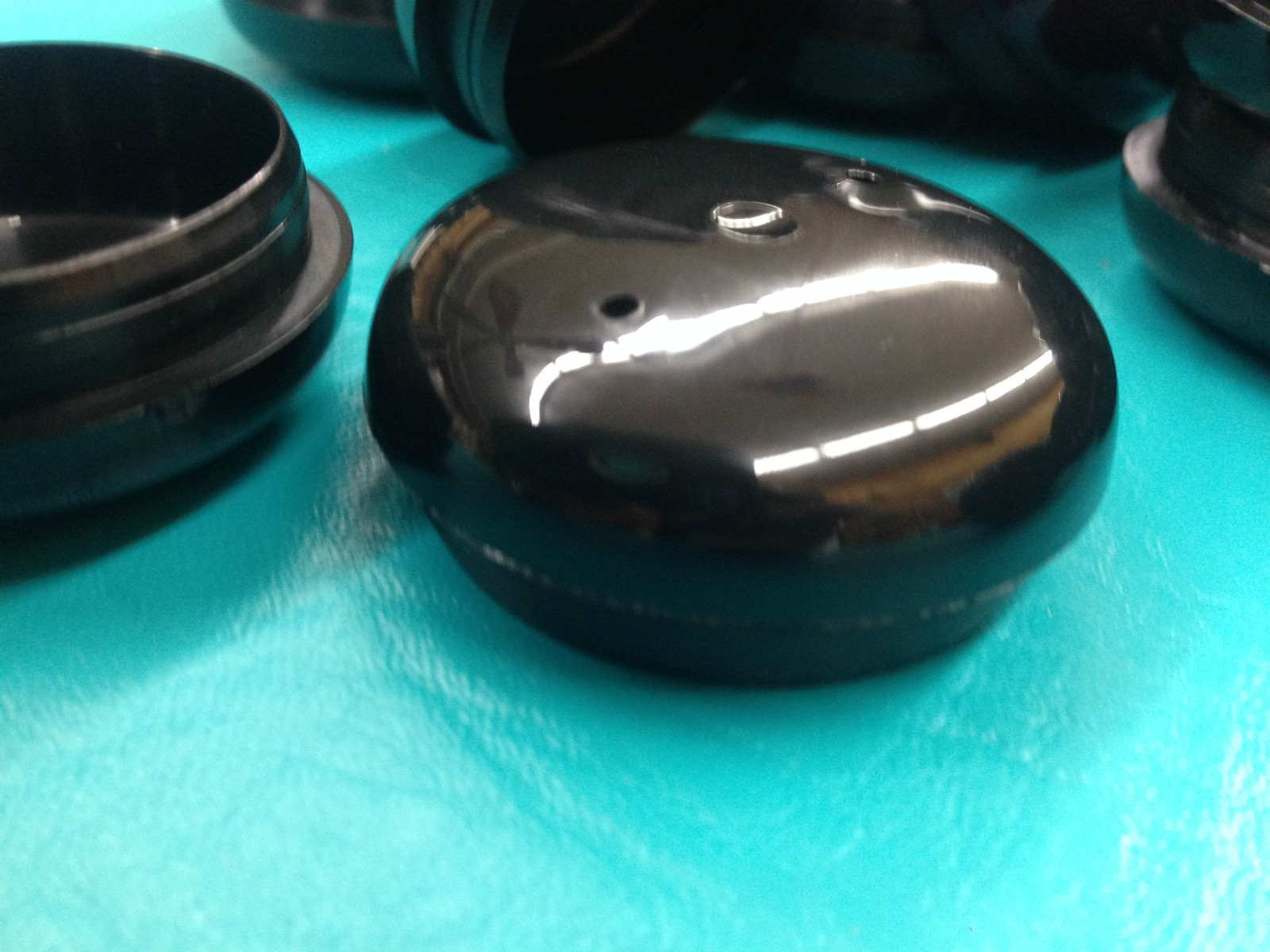 50 Plastic Black Wrought Iron Patio Chair Leg Inserts Cups Glide Caps 1 ...