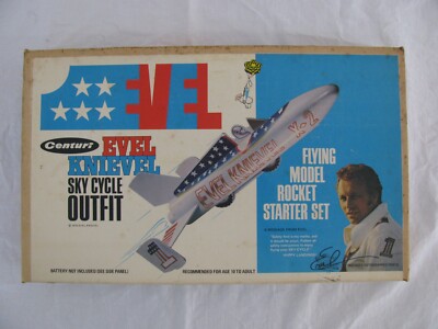 1975 Centuri Evel Knievel Sky Cycle Outfit Flying Model Rocket Starter ...