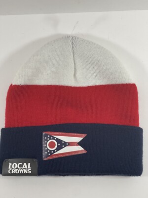Ohio Flag All State Knit Cap Beanie Toboggan Local Crowns NWT | eBay