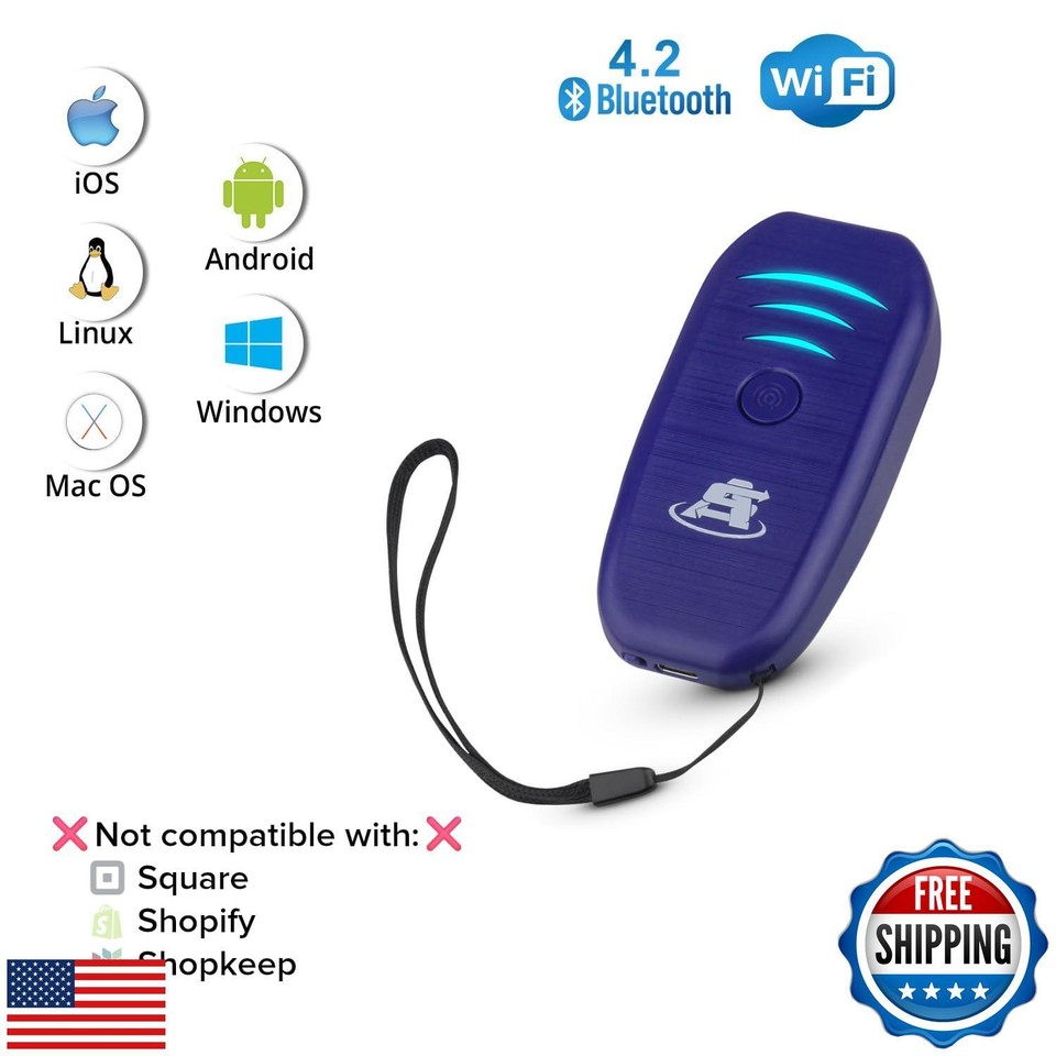ScanAvenger Portable Mini-Wireless Bluetooth Barcode Scanner: Hand ...