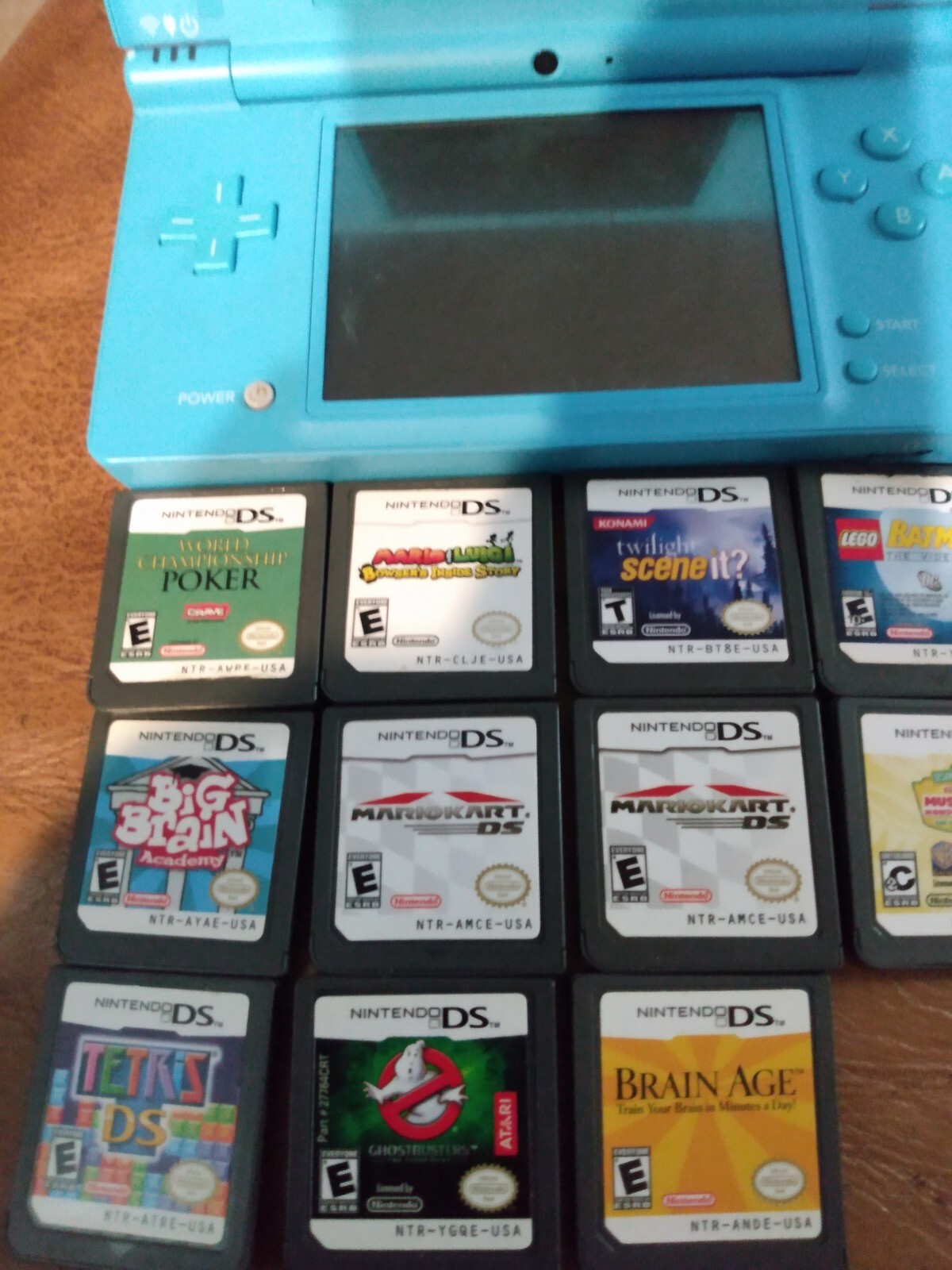Nintendo DSi Light Blue Handheld Console Game System 11 Games, Stylus ...