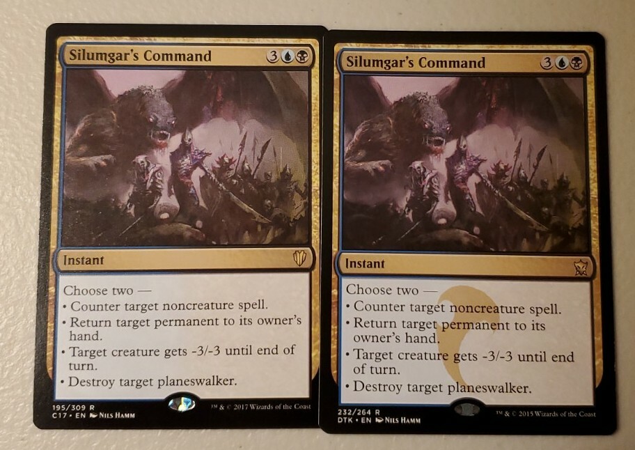 Mtg 2x Silumgar's Command C17 195/309 Light Play | eBay