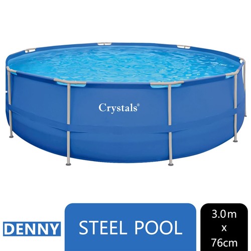 10Ft Steel Frame Swimming Pool Set Round Above Ground Pool | eBay UK