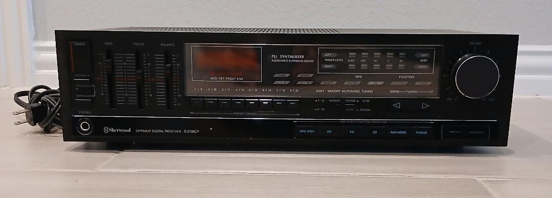 Vintage 80's SHERWOOD S-2730 CP AM/FM Stereo Optimum Digital Receiver ...