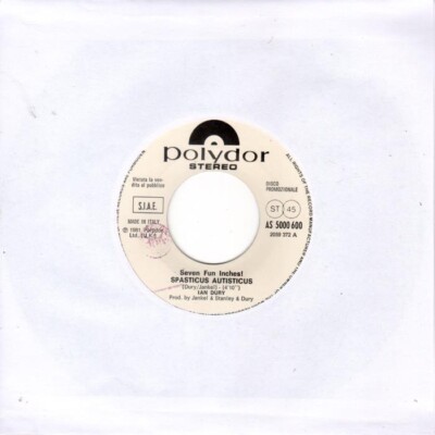 RARE 45 RPM-Ian Dury/Eddie Rabbit – spasticus autisticus/Step by Step ...