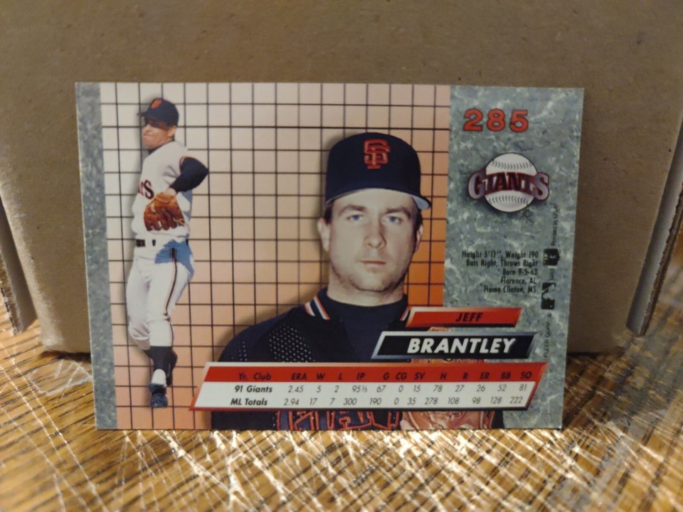 Jeff Brantley Autographed 1992 Fleer Ultra Signed Baseball Card #285 ...