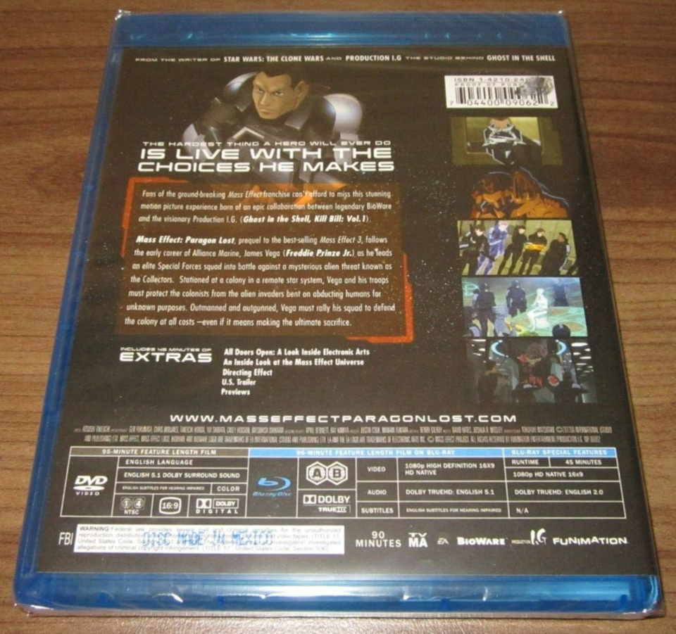 Mass Effect: Paragon Lost (Blu-ray + DVD) ... sealed new 704400090622| eBay