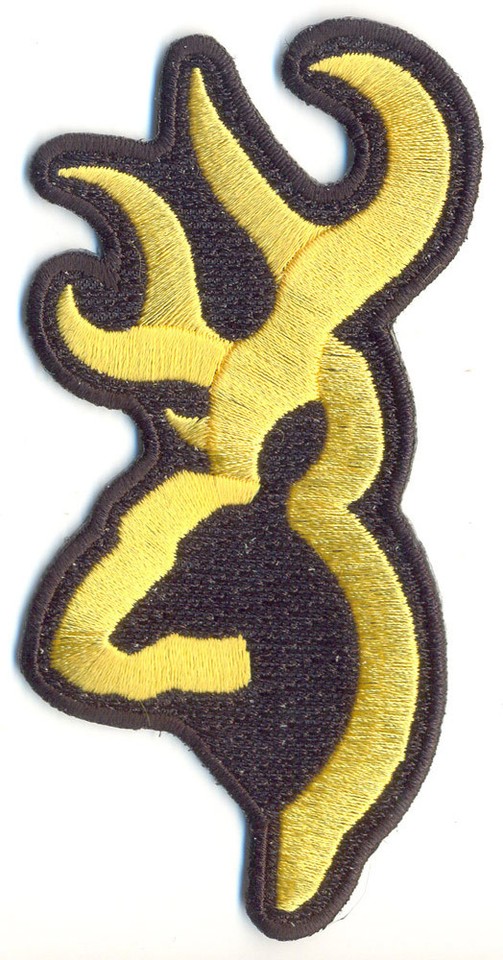 Browning Embroidered Iron on Patch, Hunting Badge, Deer Head Firearm ...