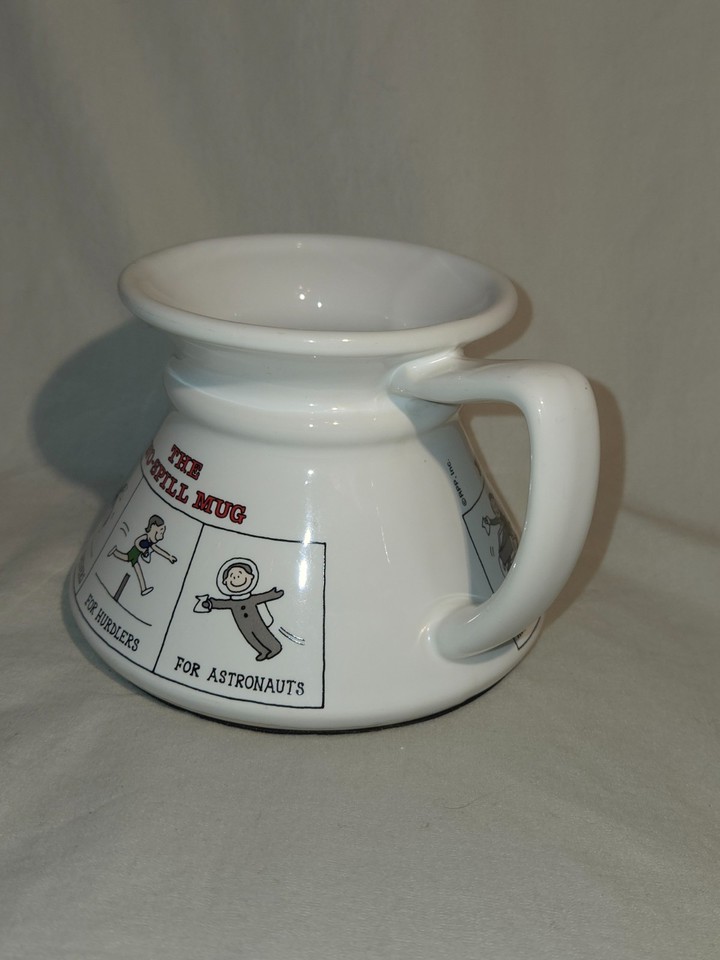 The No Spill Coffee Mug 12oz Ceramic Vintage Cartoon Astronaut Race Car ...
